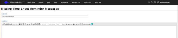How to send a missing timesheet reminder