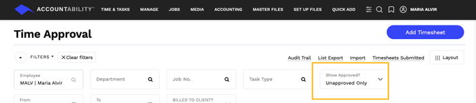 How to change a timesheet