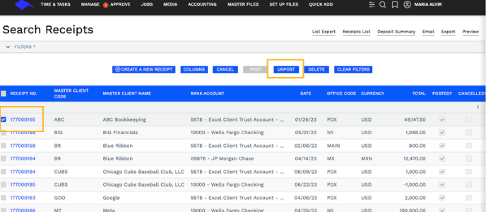 How to post and unpost a Client Sundry Invoice