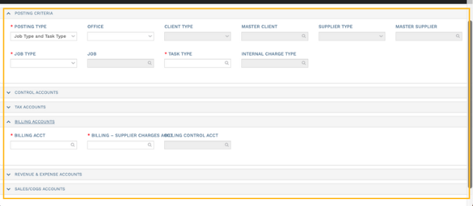 How to create a GL posting for a Job Type and Task Type
