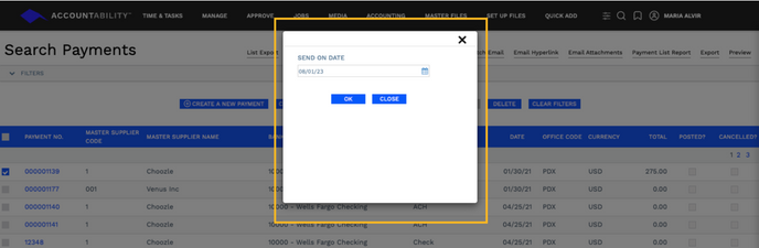 How to send a payment to CSI