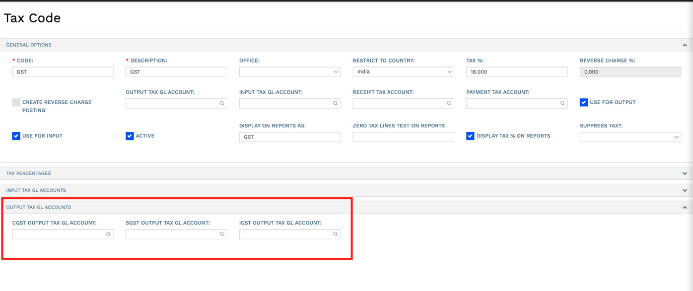 How to set up tax codes