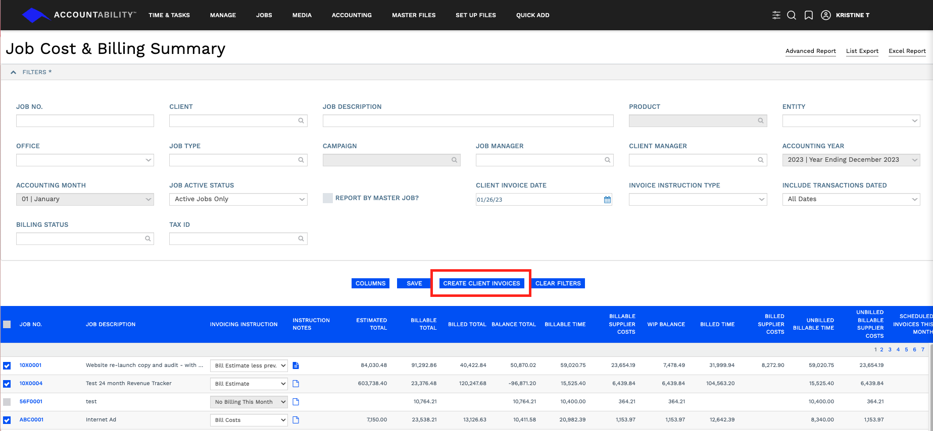 How to create a client invoice