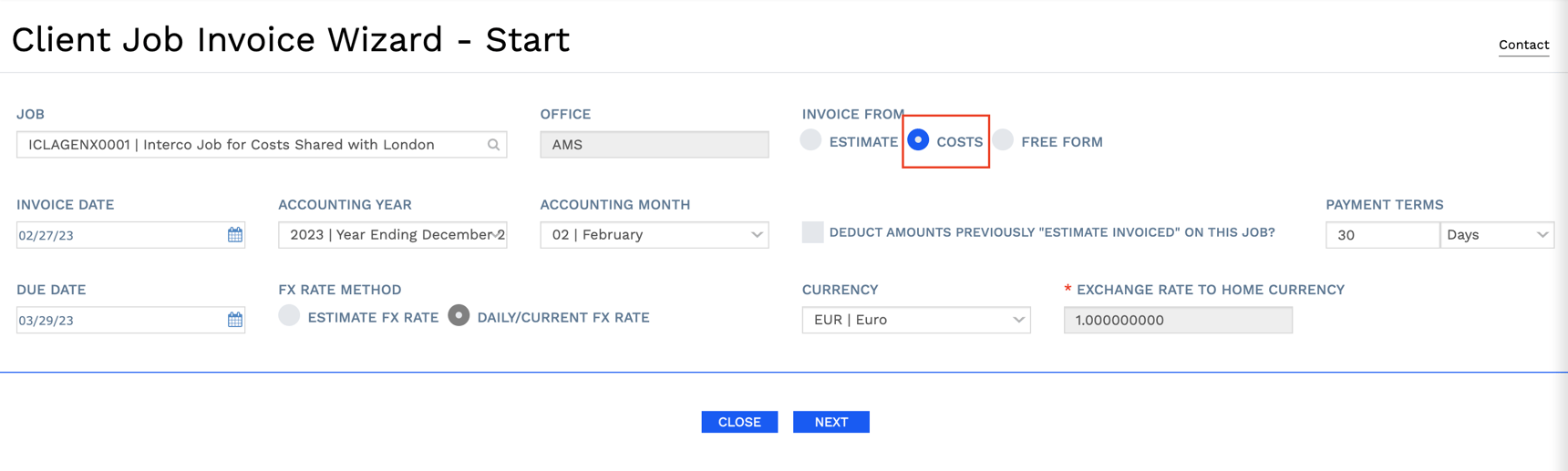 Intercompany cost sharing through Interoffice Billing