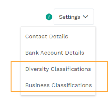 Diversity and business classifications